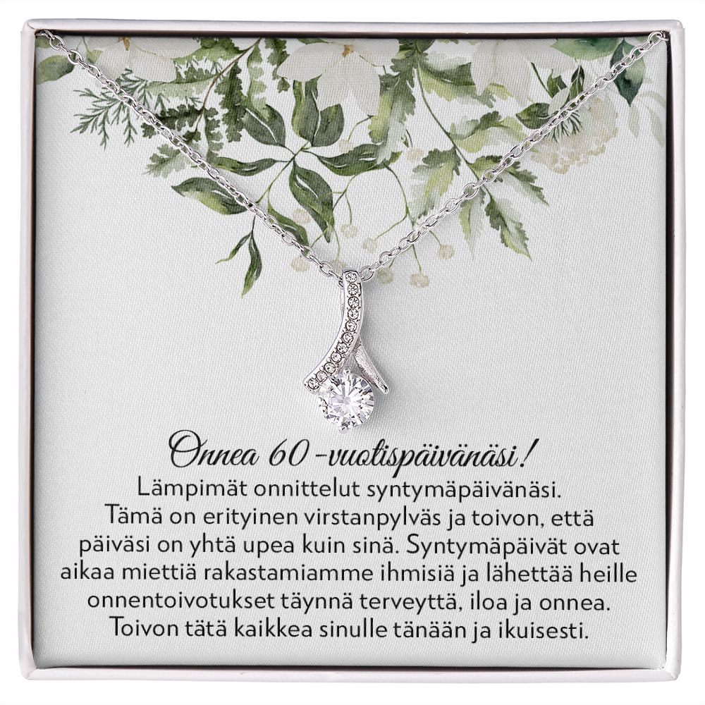 Lämpimät Onnittelut - 60-Vuotislahja Naiselle - Alluring Beauty Kaulak – Helmi Lahja
